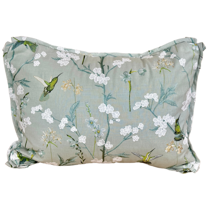 Hummingbird Sham Jade (click for sizes) - Curtains and Company